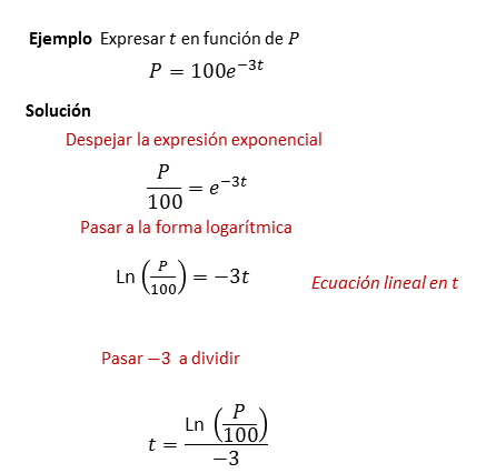 Resolver ecuaciones logarítmicas y exponenciales